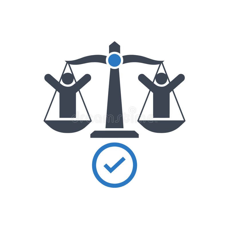 Justice and Equality Icon stock vector. Illustration of human - 361701887