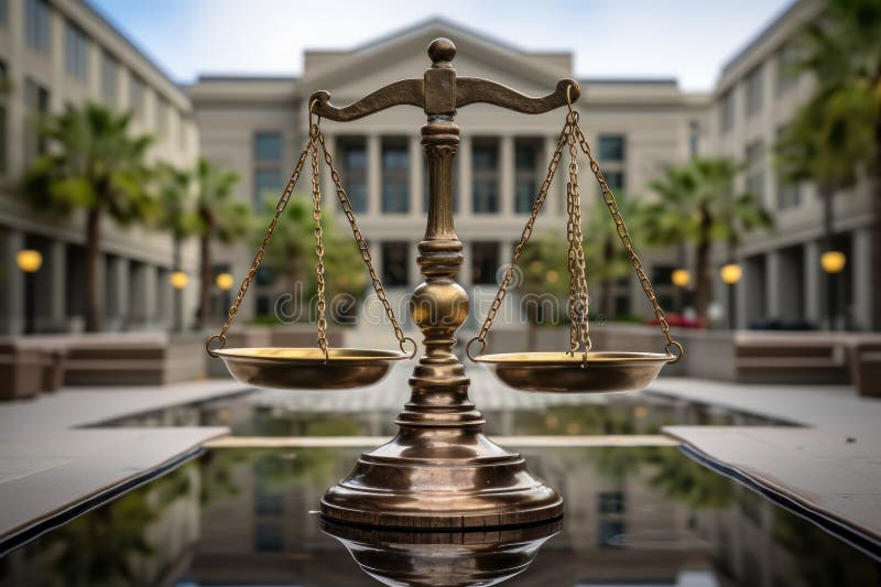 Justice in Front of Courthouses, Concept of Human Protection ...