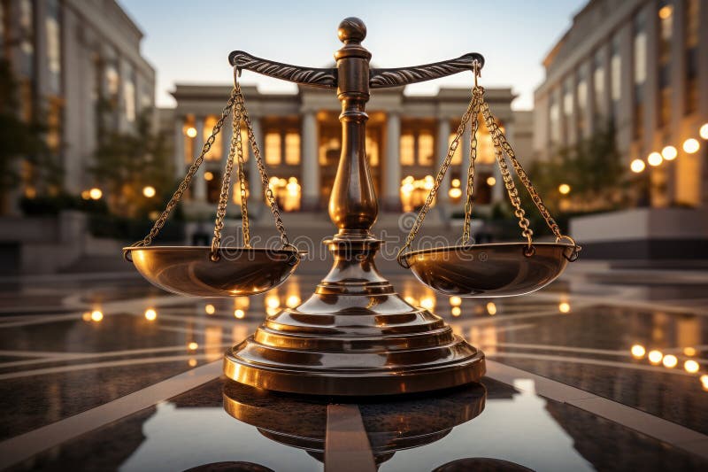 Justice in Front of Courthouses, Concept of Human Protection ...