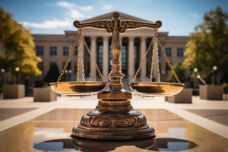 Justice in Front of Courthouses, Concept of Human Protection ...