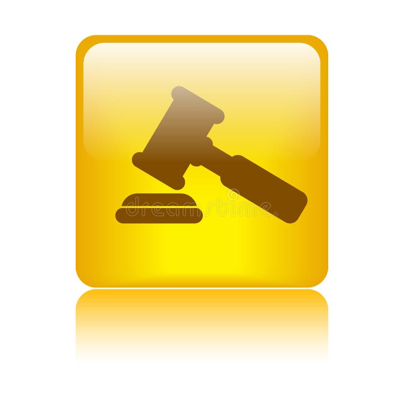 Justice Gavel / Hammer Icon Stock Illustration - Illustration of ...
