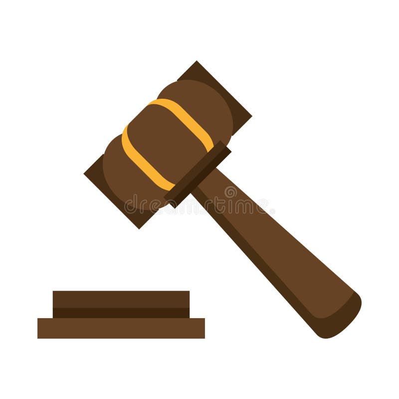 Justice Gavel Hammer Symbol Isolated Stock Vector - Illustration of judge, legal: 152246883