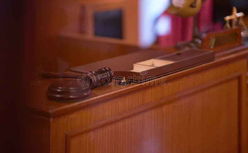 Justice Hammer on Court Thrown Stock Photo - Image of legal, lawer ...