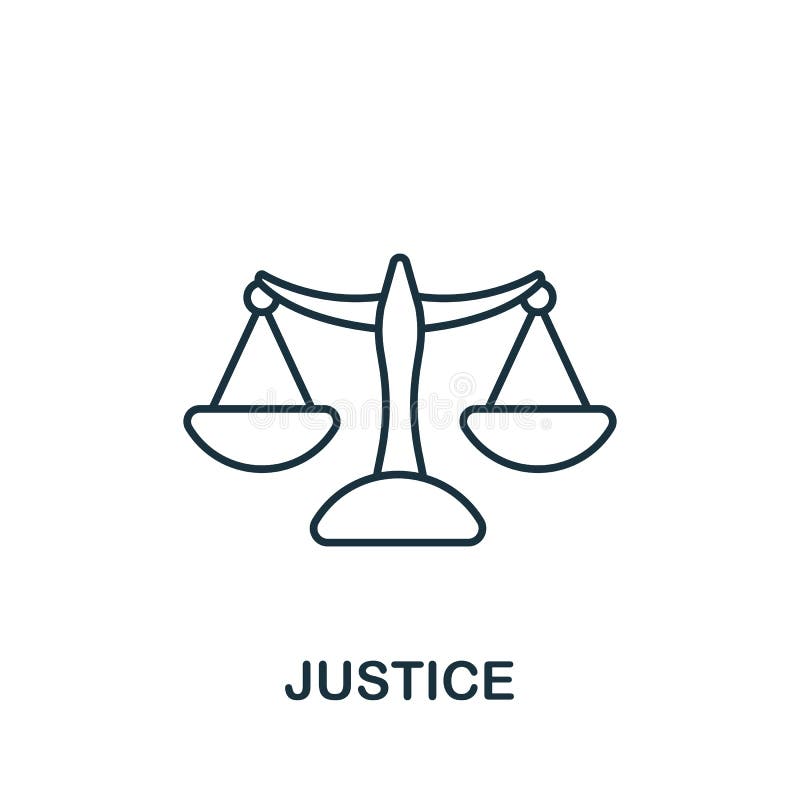 Justice Icon. Monochrome Simple Sign from Core Values Collection Stock ...
