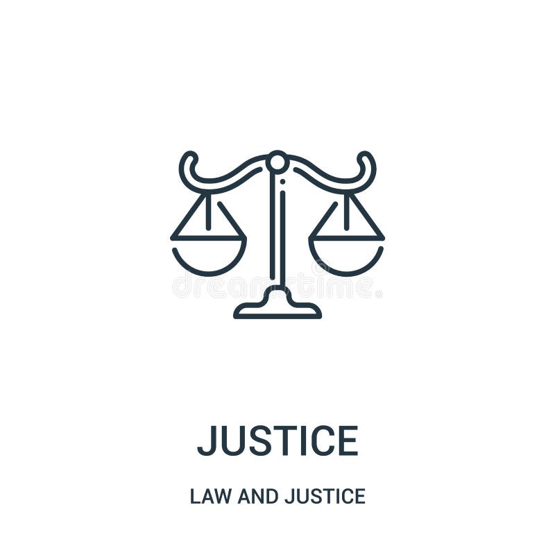 Justice Icon Vector from Law and Justice Collection. Thin Line Justice ...