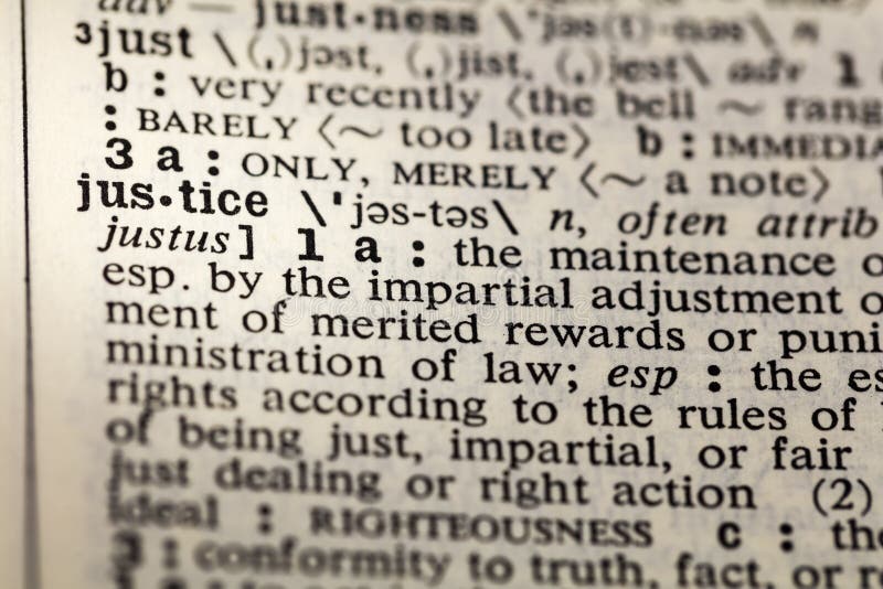 Justice Impartial Truth Dictionary Page Stock Photo - Image of truth ...
