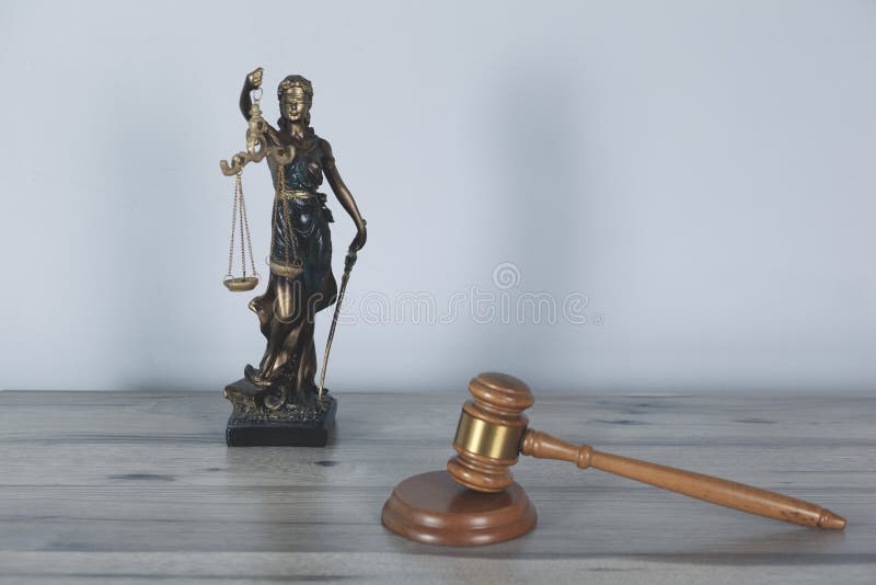 Lady Justice with Judge on Book Stock Image - Image of statue, concept ...