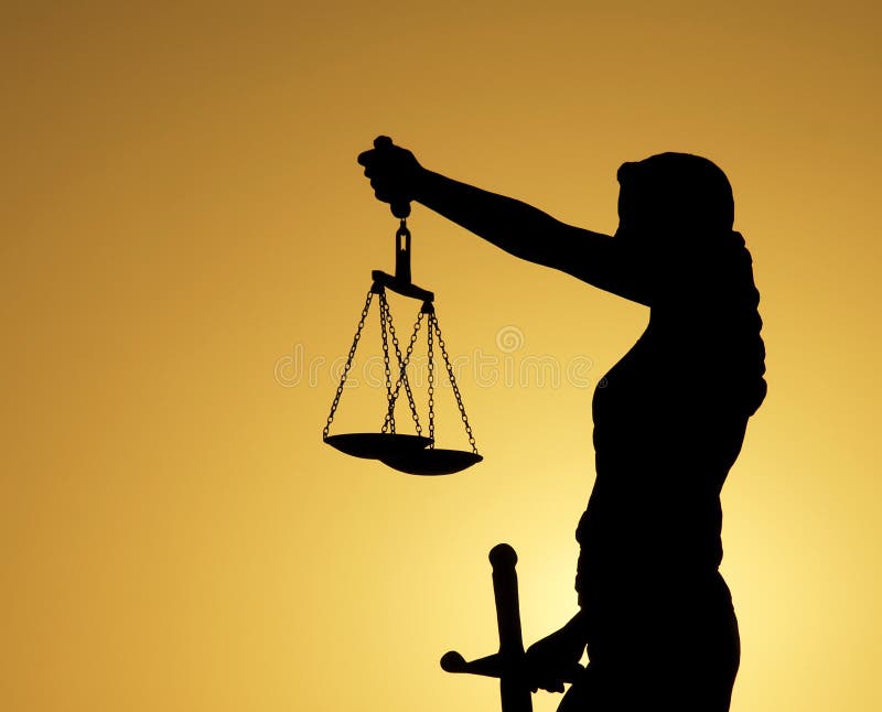 Justice Lady Silhouettes stock photo. Image of finance - 40045780