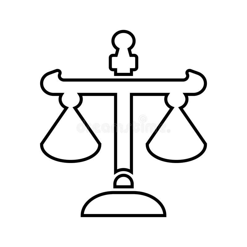 Justice, Law Line Icon. Outline Vector Stock Vector - Illustration of ...