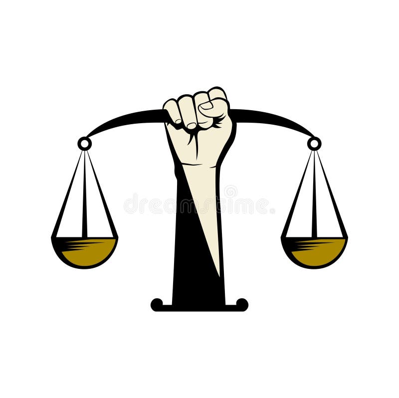 Justice Law Logo Design Illustration Stock Vector - Illustration of ...