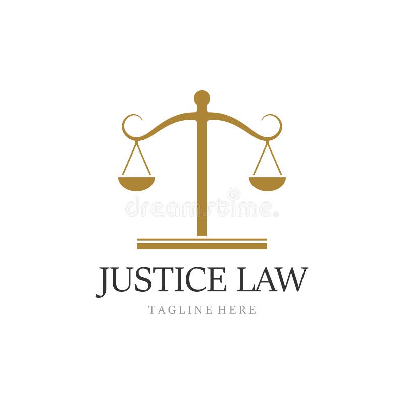 Justice law Logo Template stock vector. Illustration of brand - 260227349