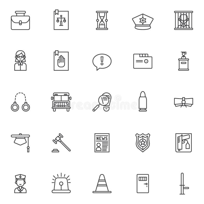 Oath Line Icon Stock Vector Illustration Of Flat Courthouse 100733847