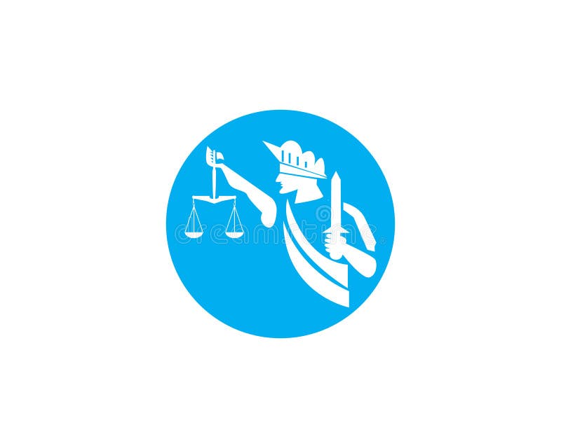 Justice Logo Design Vector Illustration Stock Vector - Illustration of ...