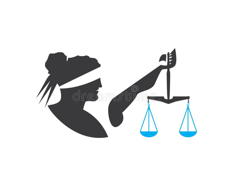 Justice Logo Design Vector Illustration Stock Vector - Illustration of ...