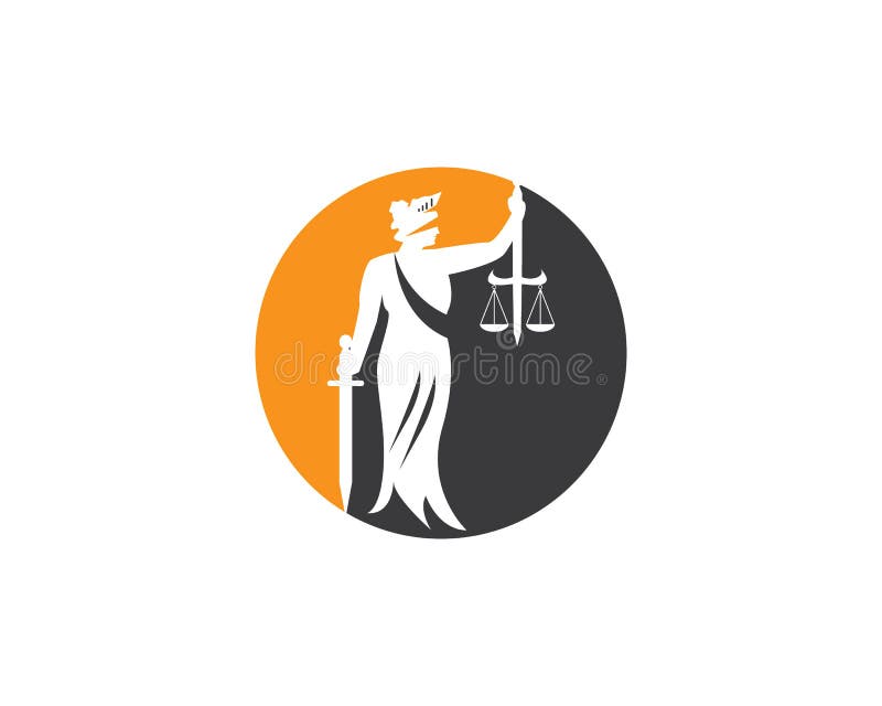 Justice Logo Design Vector Illustration Stock Vector - Illustration of ...