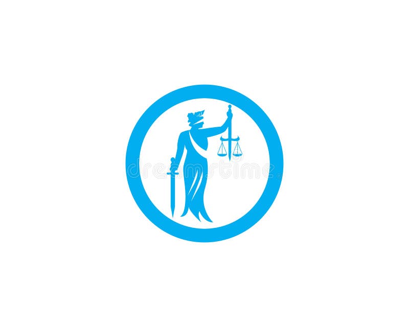 Justice Logo Design Vector Illustration Stock Vector - Illustration of ...