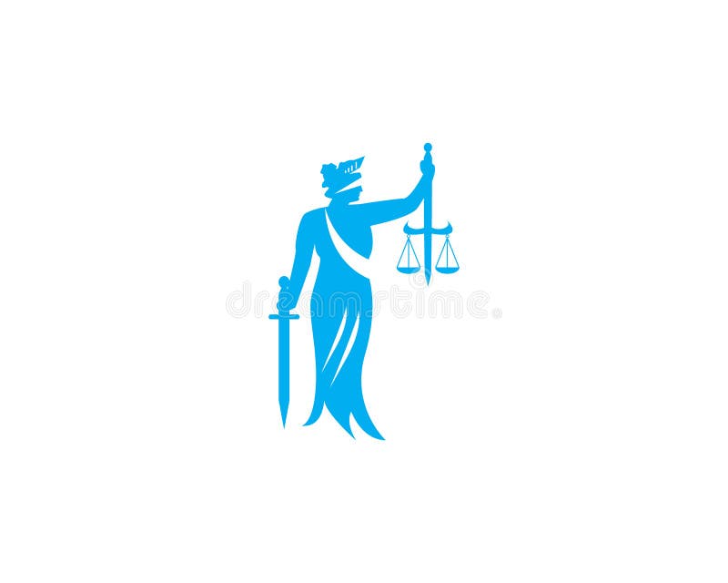Justice Logo Design Vector Illustration Stock Vector - Illustration of ...