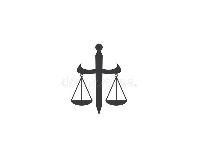 Justice Logo Design Vector Illustration Stock Vector - Illustration of ...