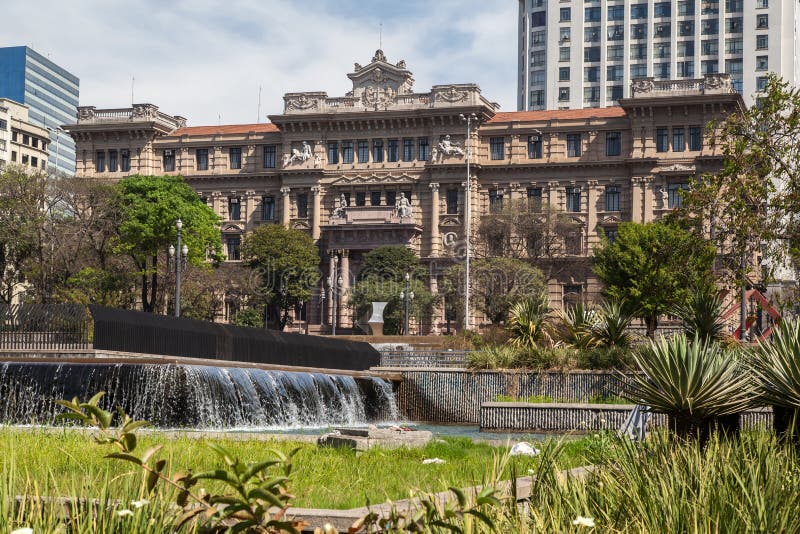 Justice Palace Building Sao Paulo Brazil Stock Image - Image of south ...