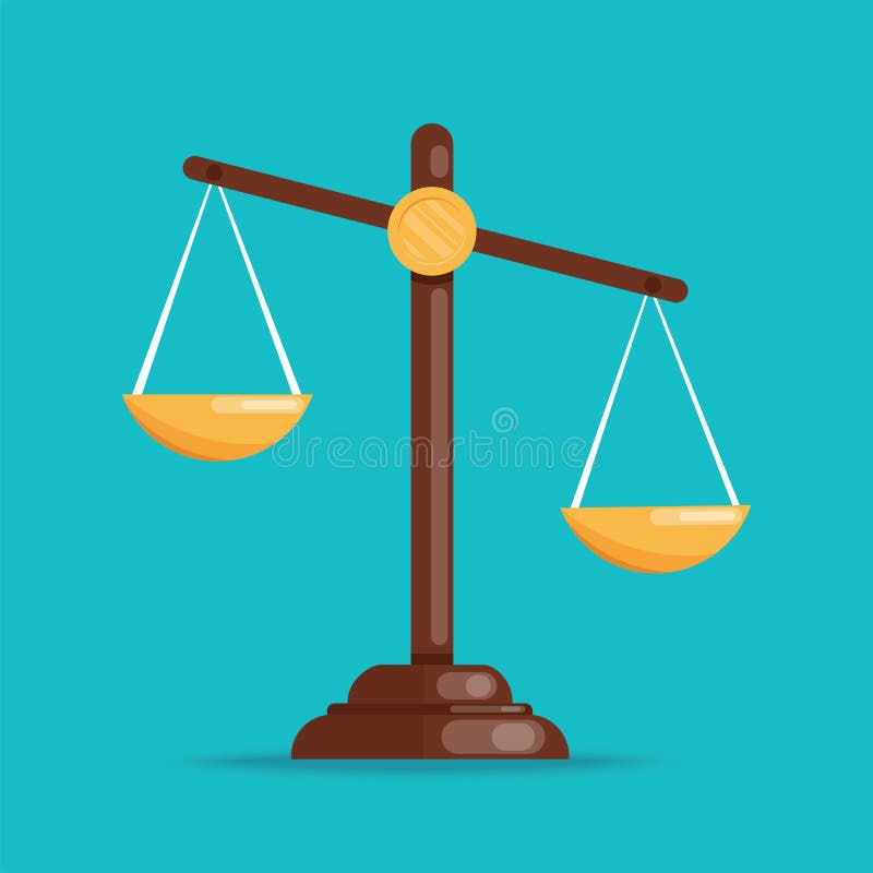 Justice Scale Court Symbol Vector Illustration Stock Vector ...