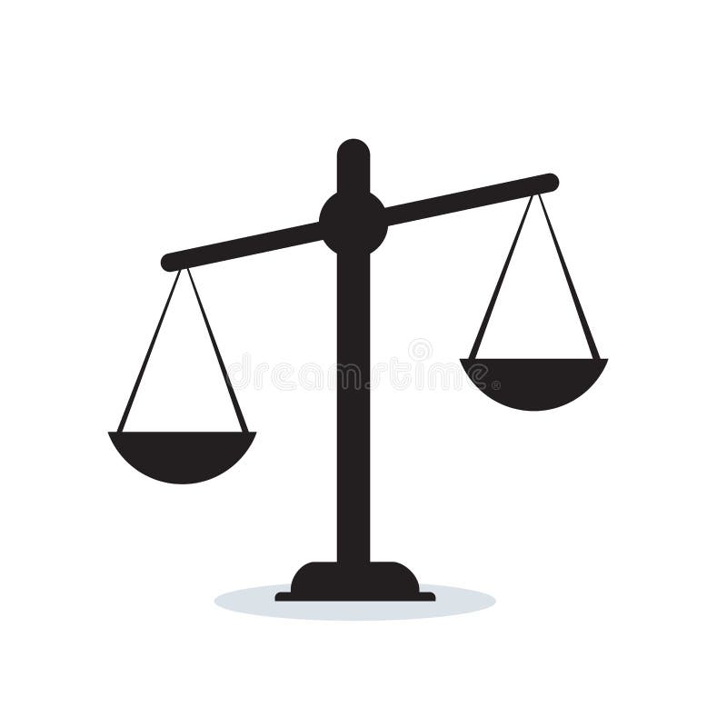 Justice Scale Court Symbol Vector Illustration Stock Vector ...