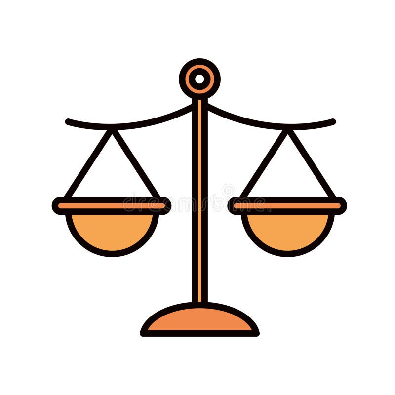 Justice scale icon stock vector. Illustration of legal - 272997802