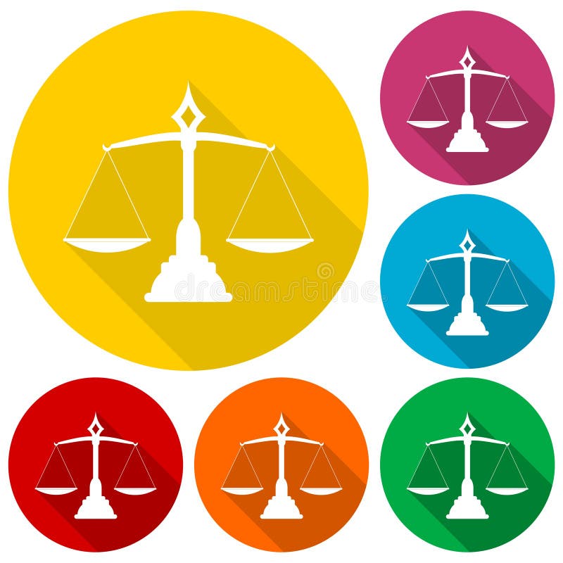 Justice scale stickers set stock vector. Illustration of lawyer - 83731897