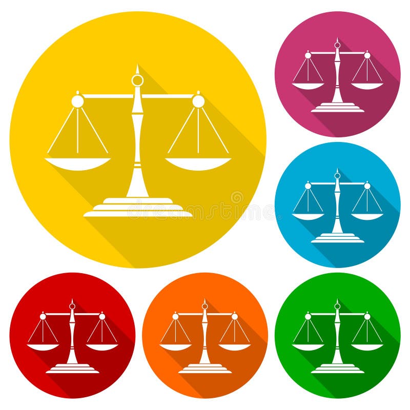 Justice scale stickers set stock vector. Illustration of lawyer - 83731897