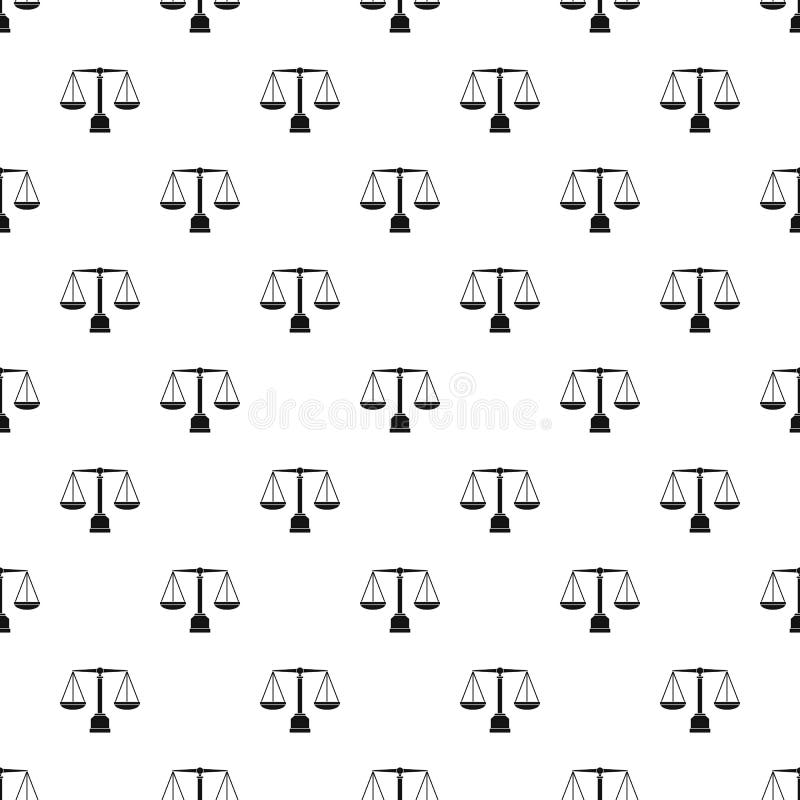 Justice Scale Pattern Vector Stock Vector - Illustration of compare ...