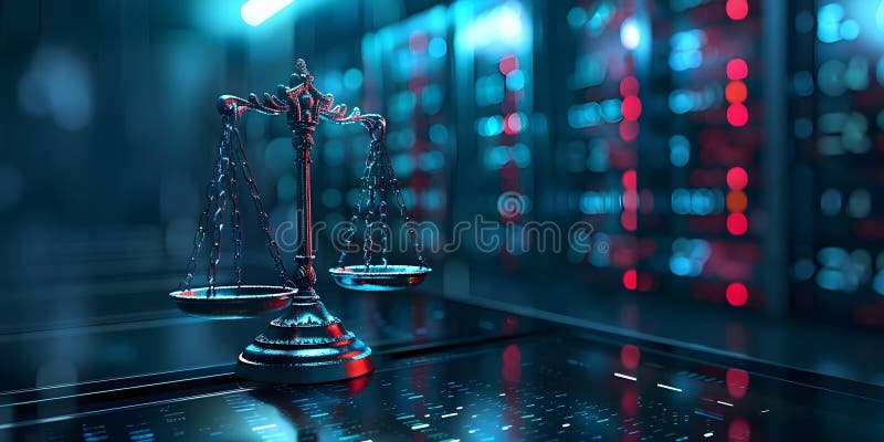 Justice Scales in Data Center: a Symbol of Modern Justice System and AI ...