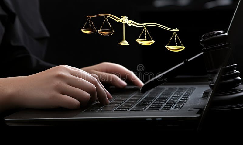 AI-Generated Legal Tech stock illustration. Illustration of legislation ...