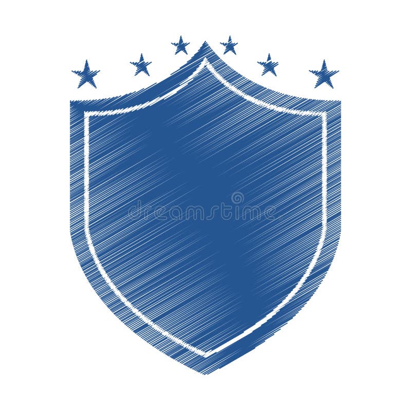 Justice Shield with Stars Isolated Icon Stock Vector - Illustration of ...