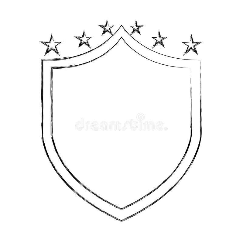 Justice Shield with Stars Isolated Icon Stock Vector - Illustration of ...