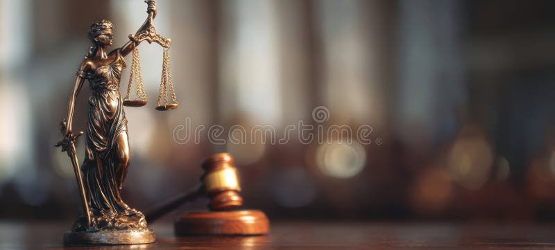The Justice Statue and Gavel Symbolizing Law and Fairness AI Generated ...