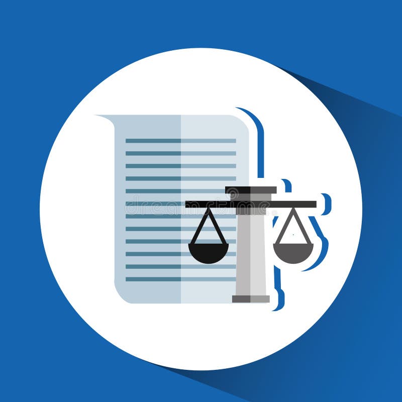Justice System Concept Design Stock Illustration - Illustration of ...