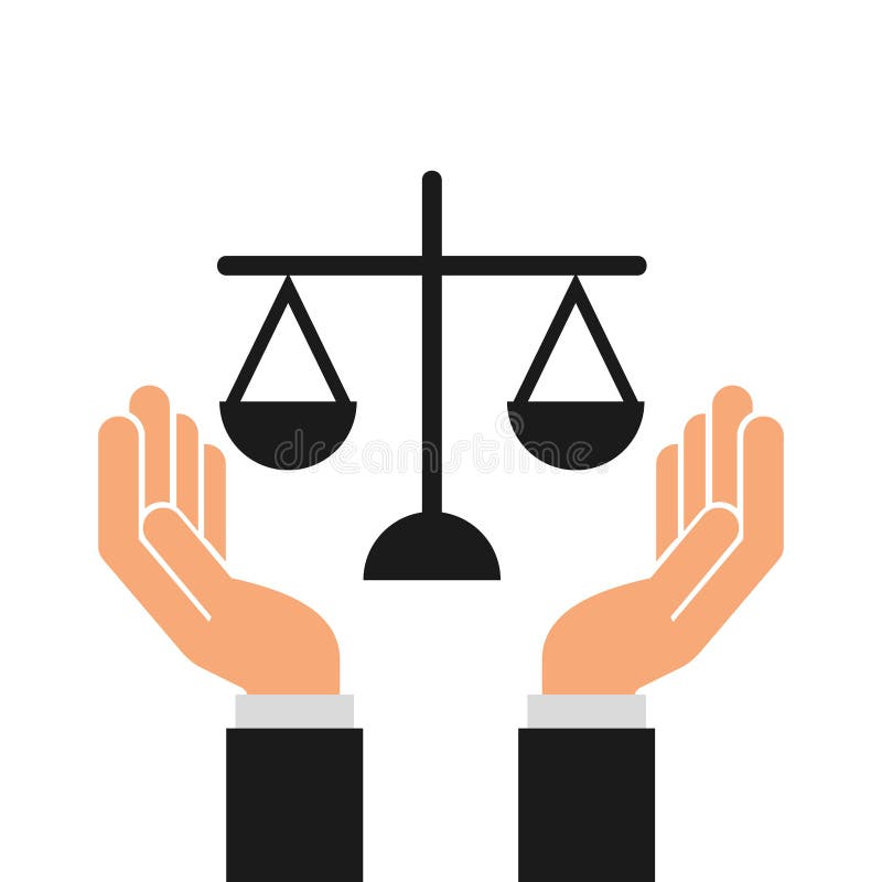 Justice System Concept Design Stock Illustration - Illustration of ...