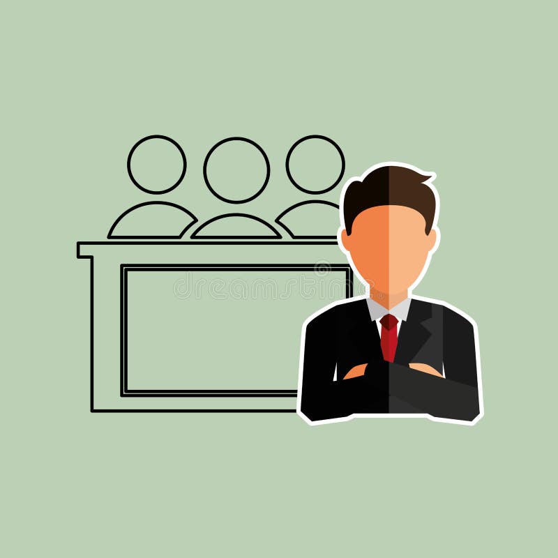 Justice System Concept Design Stock Illustration - Illustration of ...