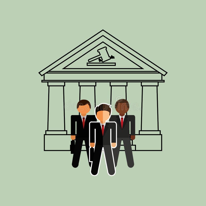 Justice System Concept Design Stock Illustration - Illustration of ...