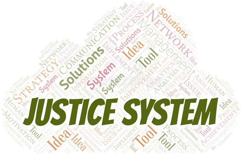 Justice System Typography Vector Word Cloud. Stock Vector ...