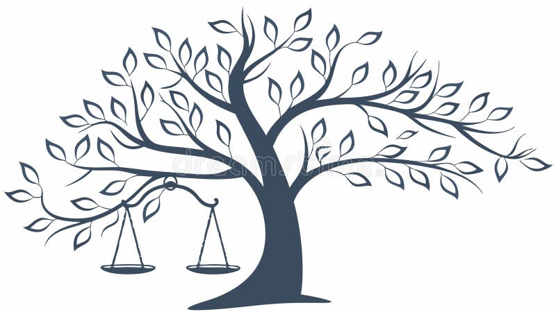 Justice Tree Growth and Equity, Vector Design Generative AI Stock ...