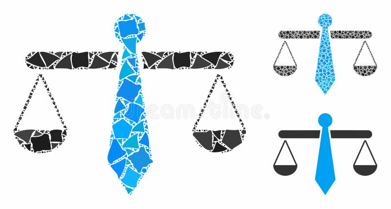 Justice Weight Mosaic Icon of Unequal Elements Stock Illustration ...