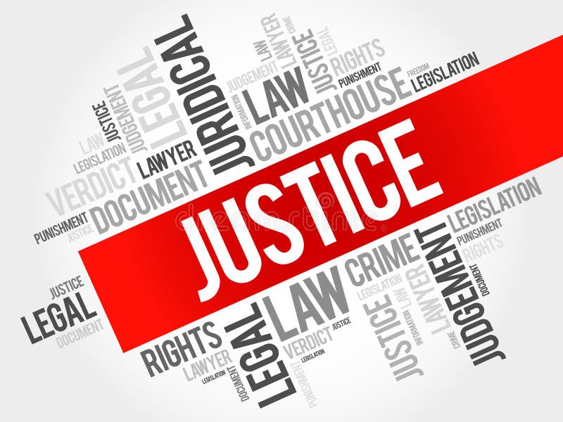 Justice word cloud stock illustration. Illustration of fairness - 206260083