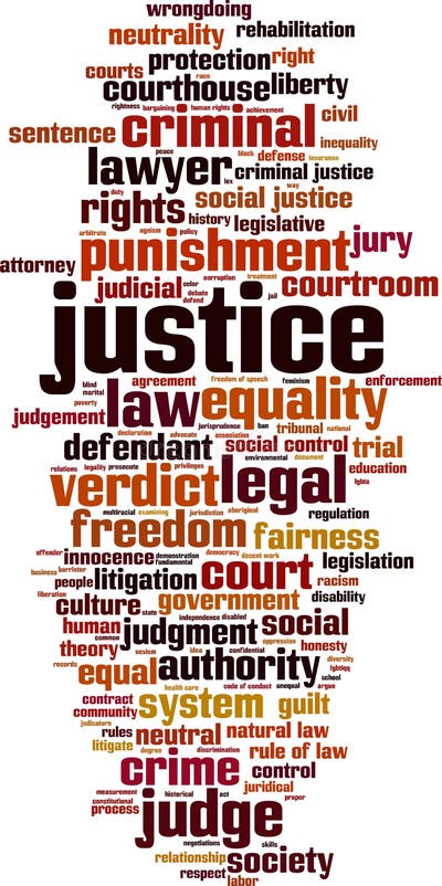 Justice word cloud stock vector. Illustration of word - 280143213