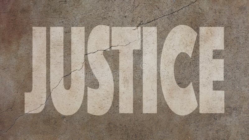 JUSTICE Written with Acrylic Black Cube with White Alphabet Beads on ...