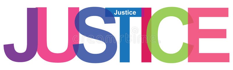 Justicia Colorida Sobre Blanco Stock de ilustración - Ilustración de ...