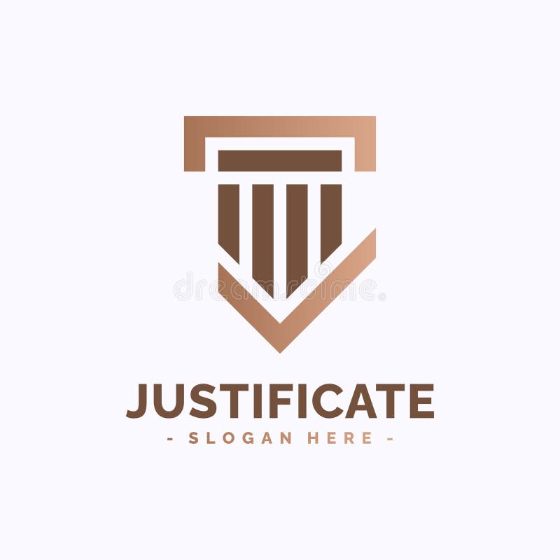 Justification Logo Design Template Stock Illustration - Illustration of ...