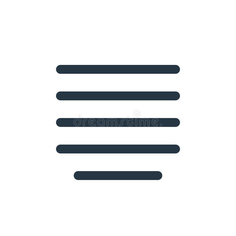 Right Justification Icon Vector From Text Editor Concept. Thin Line ...