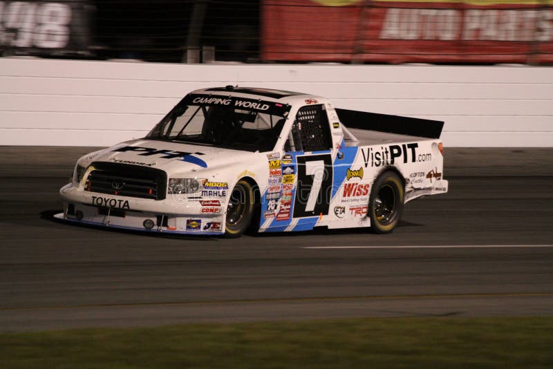 Justin Lofton NASCAR Truck Series ORP Exit 2 Night Editorial Stock ...
