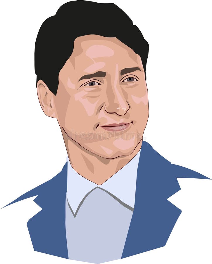 Justin Trudeau Portrait Vector Illustration Editorial Photography ...