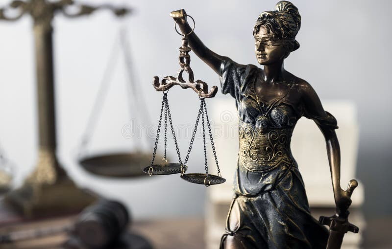 Justizstatue Dame Das Strafrecht Stockbild - Bild von hintergrund ...